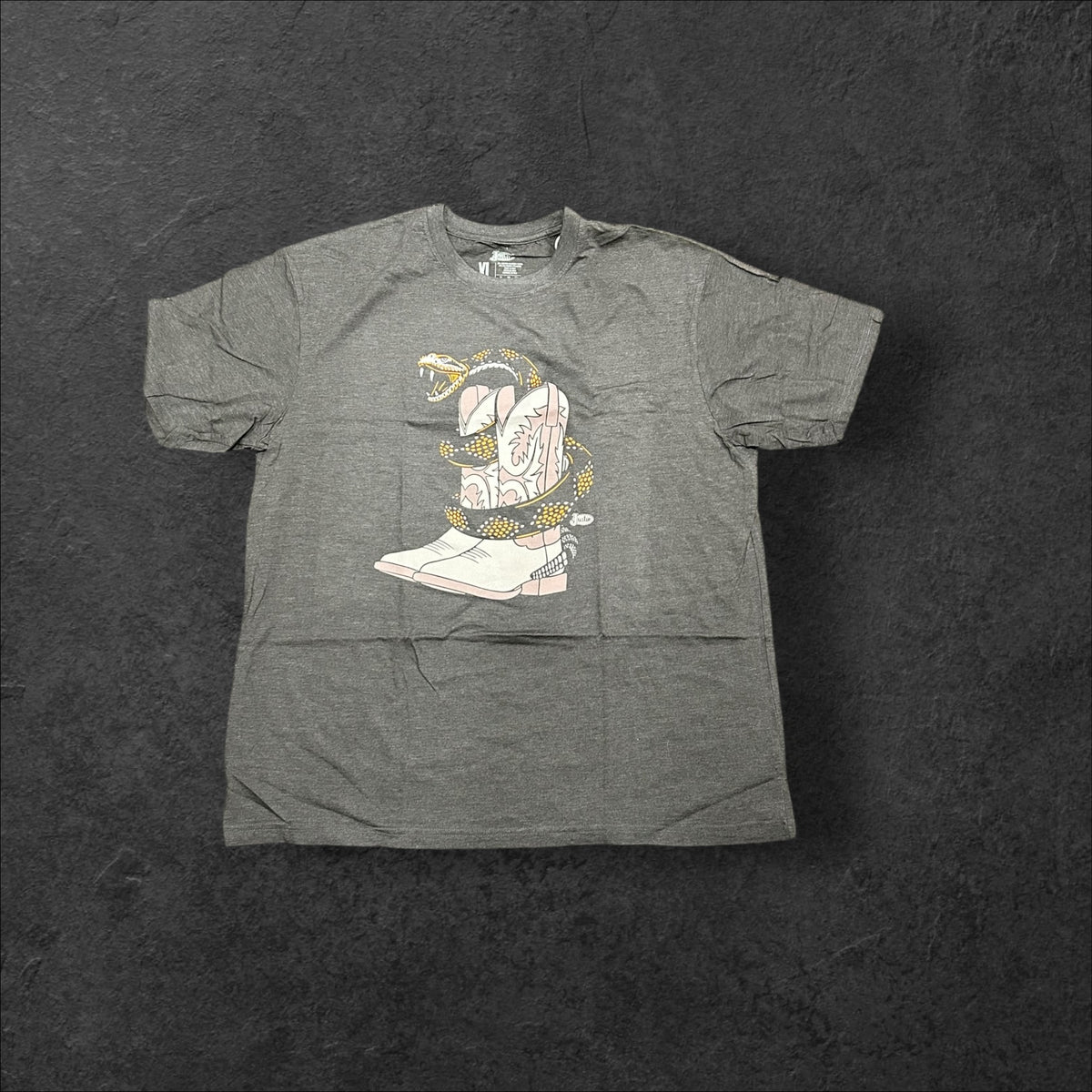 Justin Brands T-Shirt J-G3159 Rattling Boots in Charcoal – Wild Wild ...
