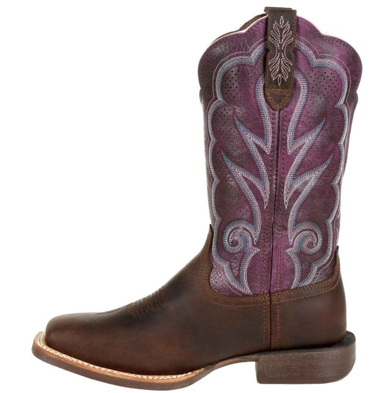 Durango DRD0377 Lady Rebel Pro™ Women's Plum Western Boot in OIled Bro ...