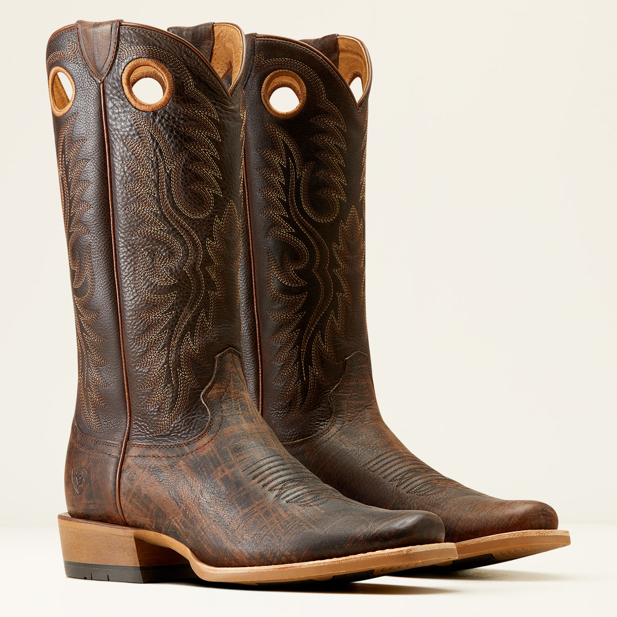 Ariat Mens 10051033 Ringer Western Boots in Dusted Wheat/Toffee Crunch ...